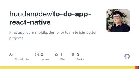 GitHub Huudangdev To Do App React Native First App Learn Mobile Demo For Team To Join Better