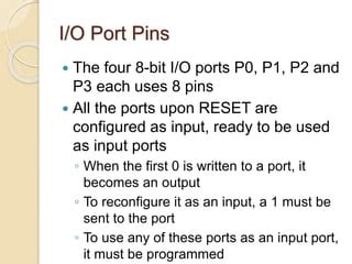 I O Port Programming In 8051 PPTX Operating Systems Computer Software And Applications