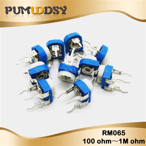 20pcs Rm065 Rm 065 100 200 500 1k 2k 5k 10k 20k 50k 100k 200k 500k 1m Ohm Trimpot Trimmer