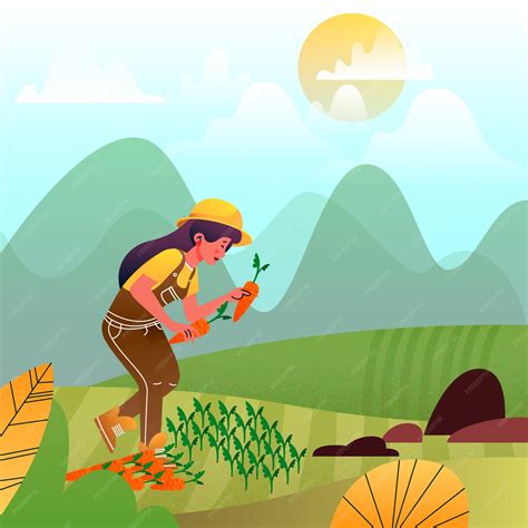 Ilustración Del Concepto De Agricultura Ecológica Vector Gratis