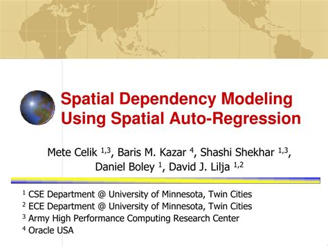 Ppt Spatial Dependency Modeling Using Sar An Innovative Approach