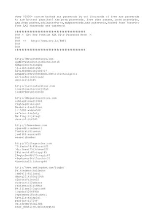 Daily Update Free Porn Passwords Working Pdf