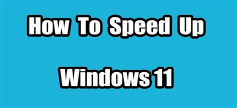 How To Speed Up Windows CONNECTwww
