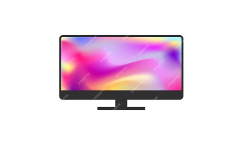 Premium Vector A Computer Monitor With A Colorful Screen Vector Illustration