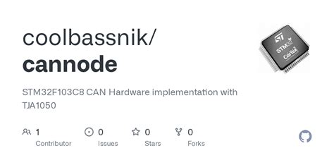GitHub Coolbassnik Cannode STM F C CAN Hardware Implementation With TJA
