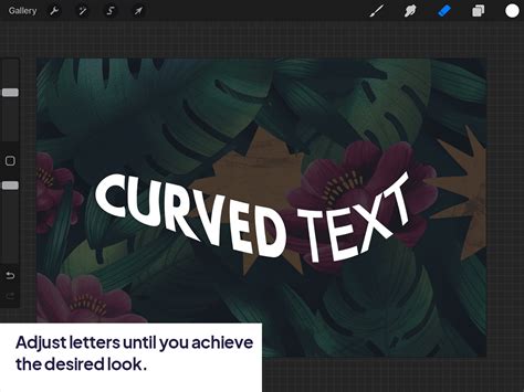 How To Curve Text In Procreate Best Way Brush Galaxy