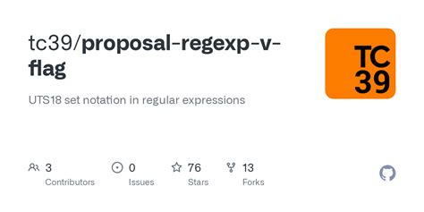 Github Tc39proposal Regexp V Flag Uts18 Set Notation In Regular Expressions