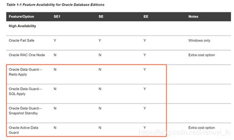 oracle dataguard安装先决条件与注意事项 oracle标准版 支撑dg csdn博客