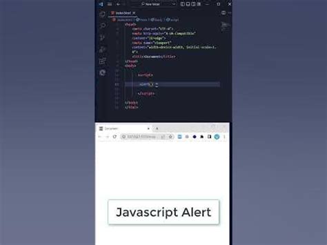 Javascript alert message | Javascript alert function example #shorts #shortvideo #code # ...