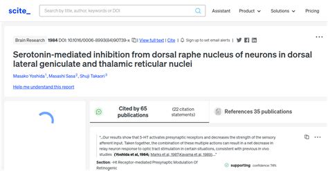 Serotonin Mediated Inhibition From Dorsal Raphe Nucleus Of Neurons In