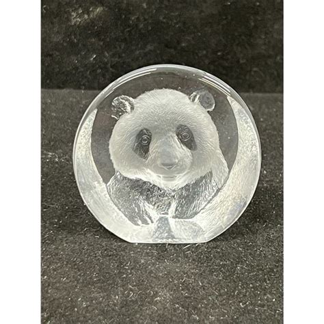 signed and labeled mats jonasson sweden art glass koala paperweight 2