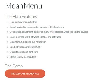 レスポンシブ対応メニュー用jqueryプラグイン「meanmenujs」 Mororeco