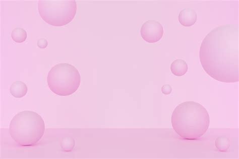 Premium Photo Floating Spheres 3d Geometric Abstract 3d Rendering