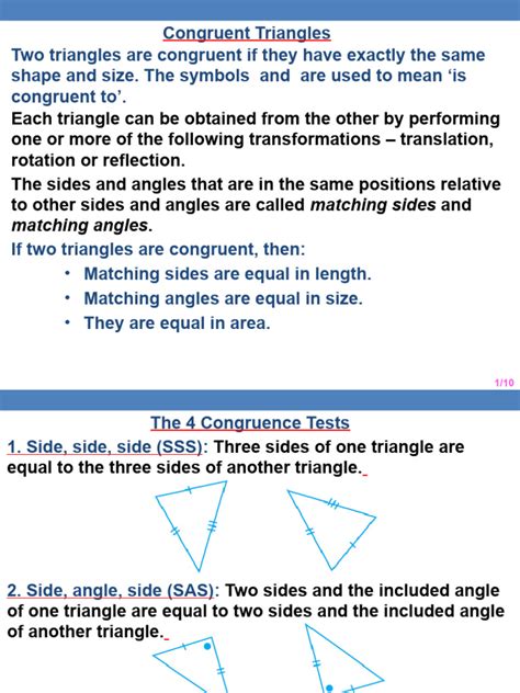 Congruent Triangles Pdf Triangle Euclidean Plane Geometry