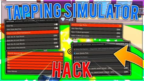 Tapping Simulator Script Hack GUI Auto Farm Dupe Pets Auto Rebirth More PASTEBIN