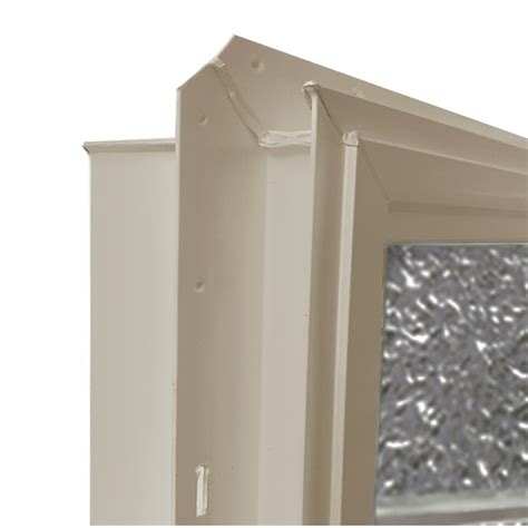 Crystalok Ice Glass Vinyl New Construction Glass Block Window In The