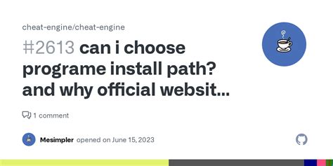 Can I Choose Programe Install Path And Why Official Website Provide