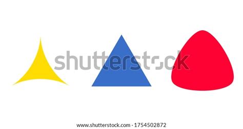 Vector Isolated Set Simple Reuleaux Triangle Stock Vector Royalty Free