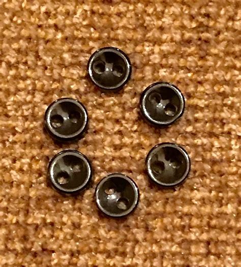 Tiny Black Buttons ~ Six To A Package ~ Price Includes Shipping Etsy