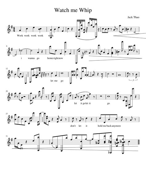 Watch Me Whip For Jack Sheet Music For Piano Solo