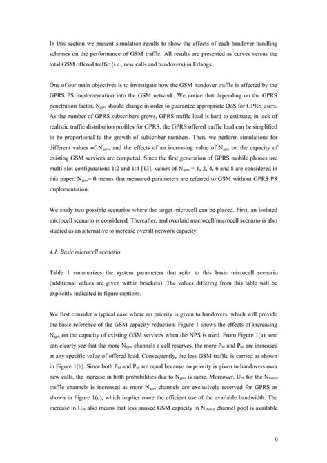 Performance Evaluation Of Gsm Handover Traffic In A Gprsgsm Network Doc