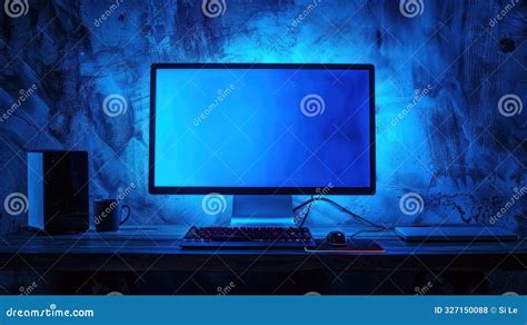 Blank Computer Monitor For Background Or Design Empty Screen For