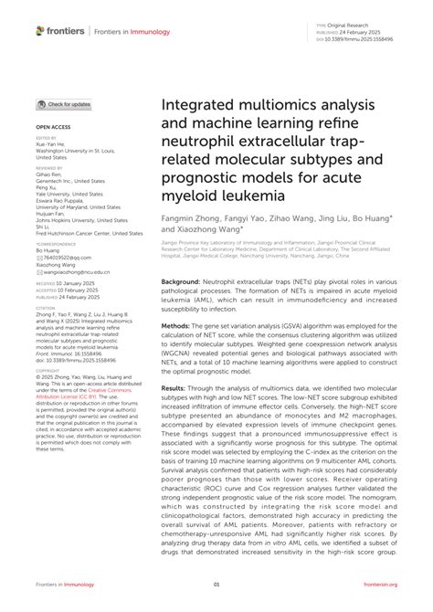 Pdf Integrated Multiomics Analysis And Machine Learning Refine