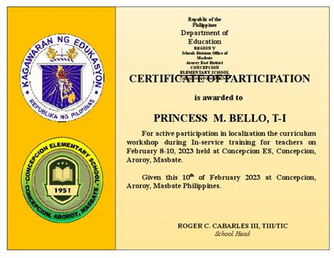 certificate localization pdf