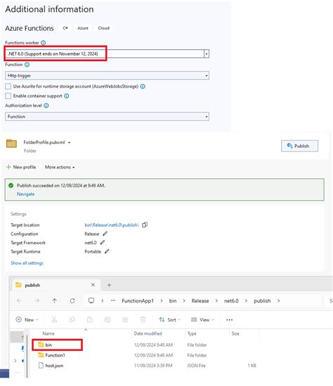 Net Azure Function App Publish Does Not Generate A Bin Folder Stack