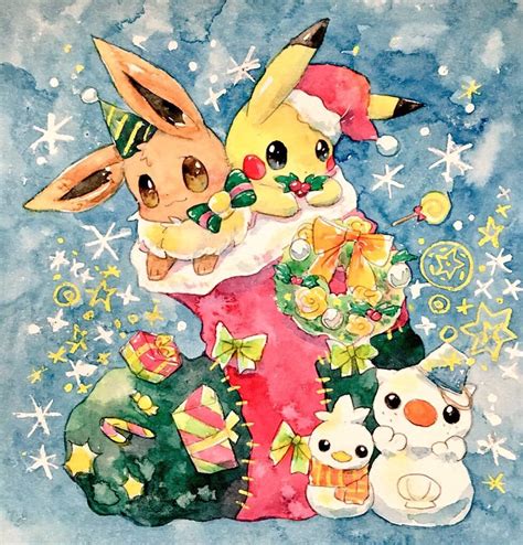 Pikachu Eevee Oshawott And Torchic Pokemon Drawn By Non
