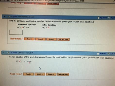 Solved Find The Particular Solution That Satisfies The