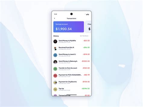 Transaction History Screen By Tiffa On Dribbble