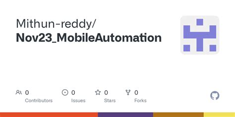 GitHub Mithun Reddy Nov MobileAutomation