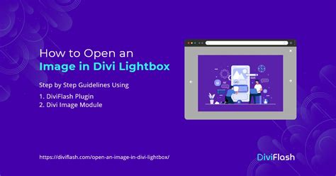 How To Open An Image In Divi Lightbox 2 Ways Diviflash