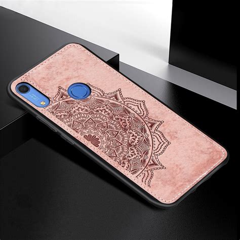 For Huawei Y S Mandala Embossed Cloth Cover PC TPU Mobile Phone Case With Magnetic