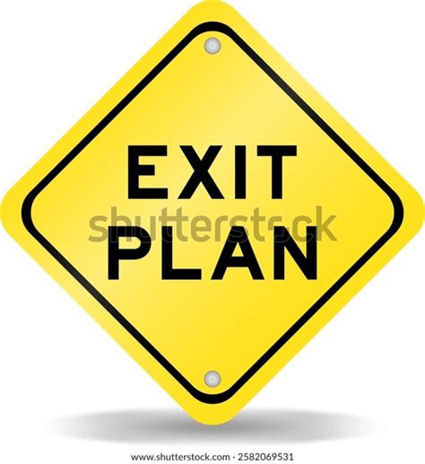 Yellow Color Transportation Sign Word Exit Stock Vector Royalty Free Shutterstock