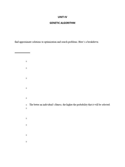 Unit Iv Sct Ga Pdf Genetic Algorithm Natural Selection