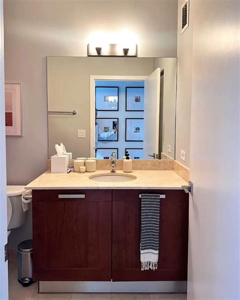 A Gorgeous Ikea Vanity Hack Transforms This Dated 2000s Bathroom