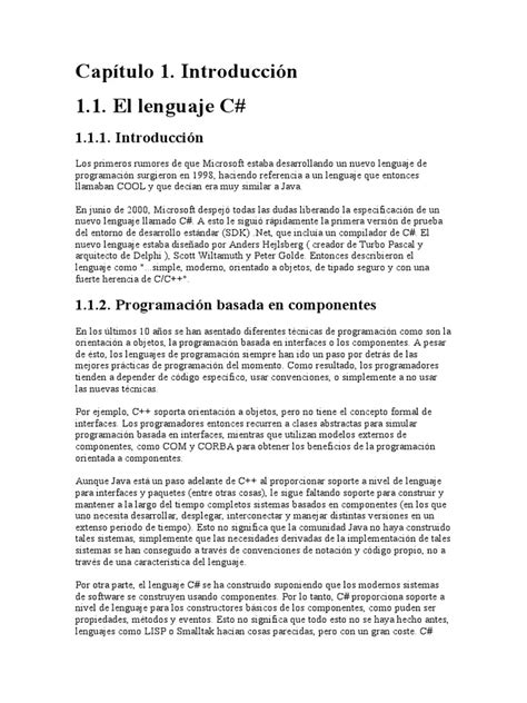 tutorial de c pdf c sharp lenguaje de programación c