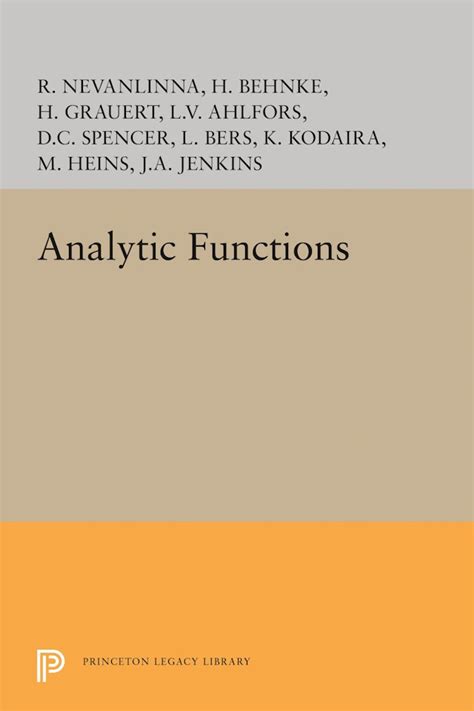 Analytic Functions Princeton University Press