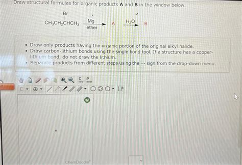 Solved Draw structural formulas for organic products A and B | Chegg.com