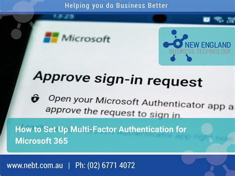 How To Set Up Multi Factor Authentication For Microsoft 365 New England Business Technology