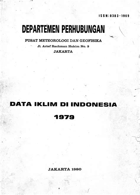 Data Iklim Di Indonesia 1979 Bmkg E Library