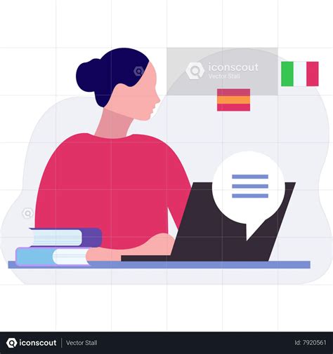 Best Girl Taking Class On Laptop Illustration Download In Png And Vector