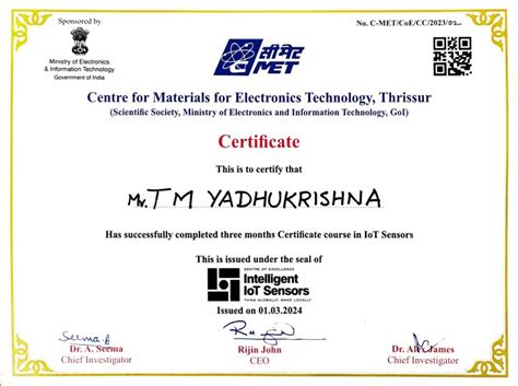 Yadhu Krishna On Linkedin Iot Sensors Cmet Projectshowcase Innovation
