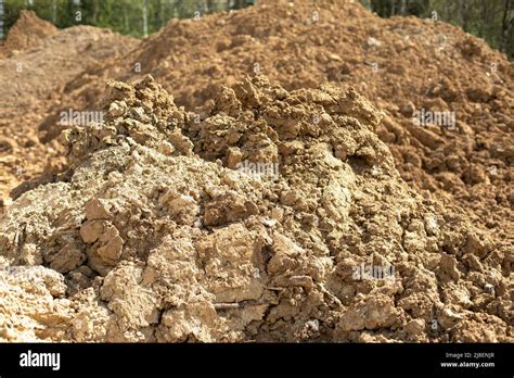 Land On Construction Site Excavated Soil Details Of Land Excavated Territory Stock Photo Alamy
