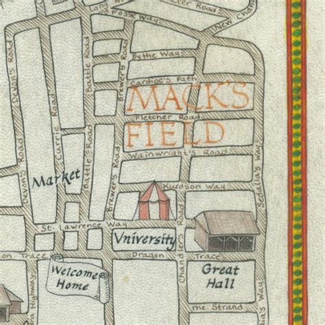 Pennsic War Map In Medieval Style Open Edition Print Etsy