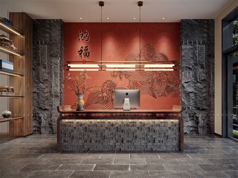 新中式前台su模型下载【id1147087519】知末su模型网