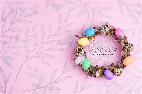 Easter Willow Wreath Mockup Graphic By Yumyart · Creative Fabrica