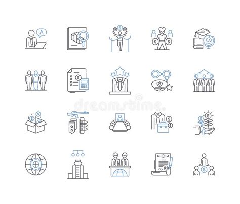 Service Line Icons Collection Assistance Support Help Aid Maintenance Repair Install